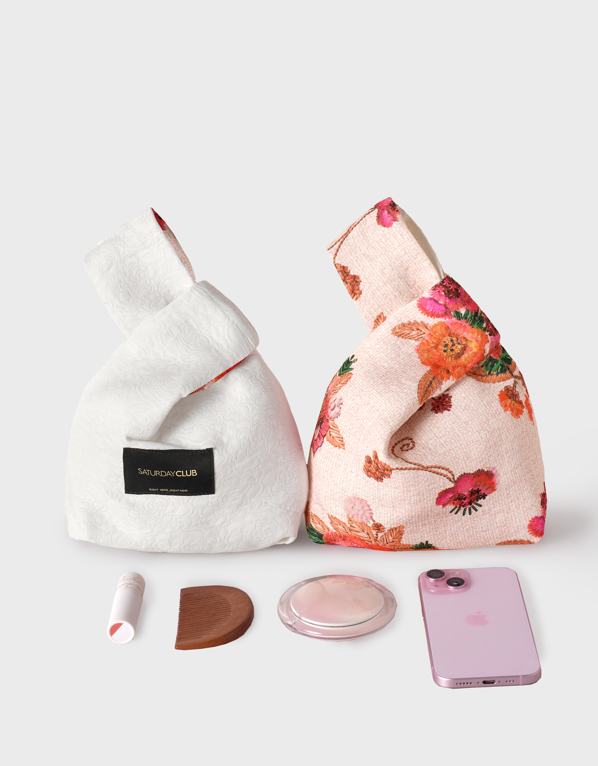 BUNDLE: Pink Floral Reversible Hand Bag & Pink Floral LNY 2026 Red Pac ...