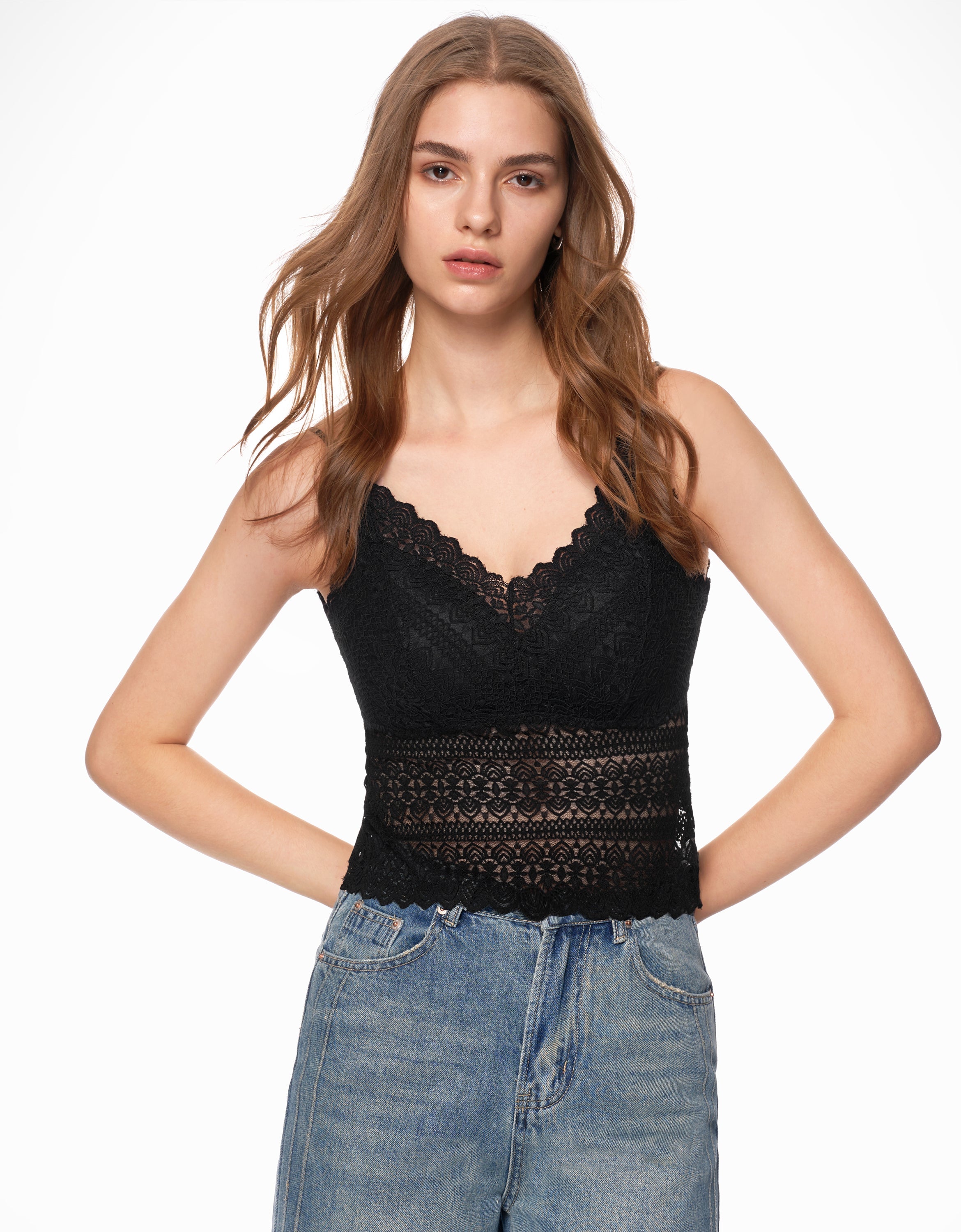 Multi-strap Lace Top – SaturdayClub Singapore