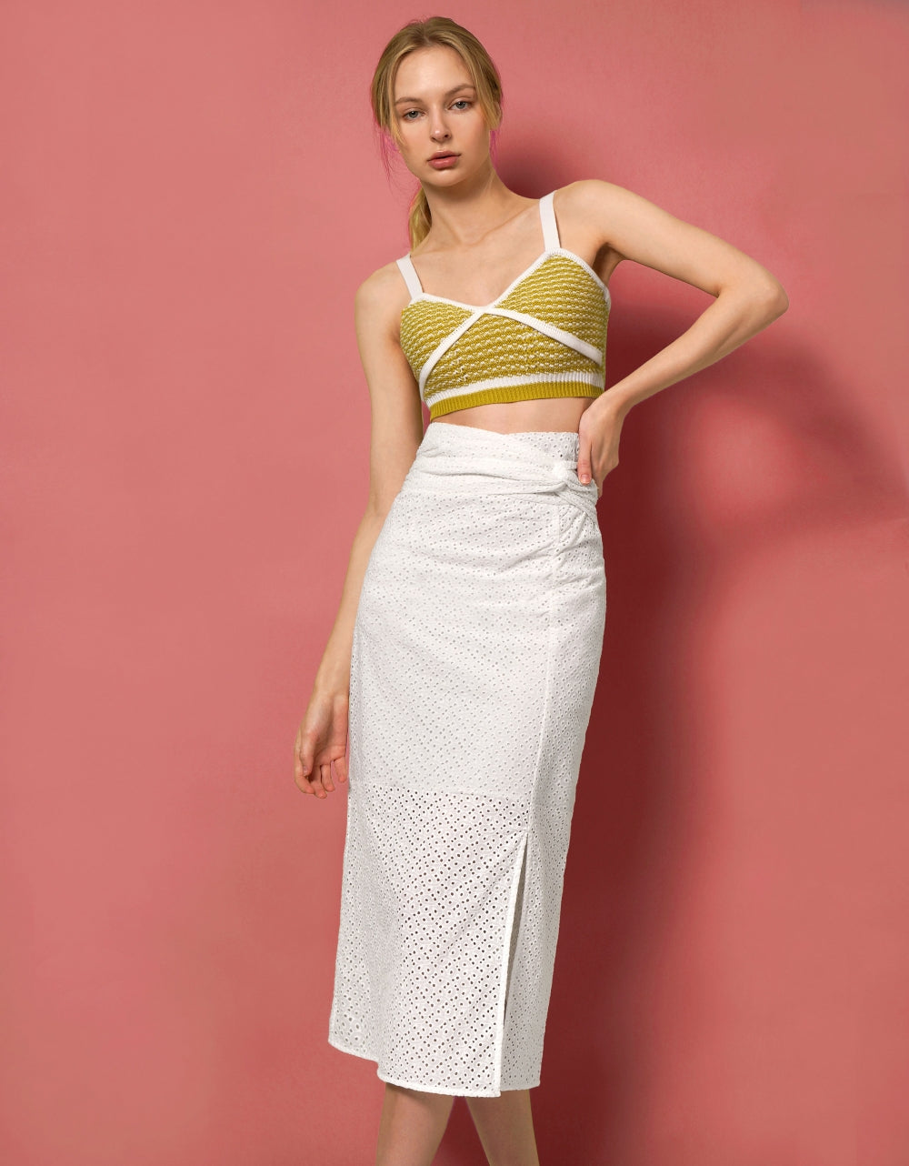 Hem Slit Openwork Skirt – SaturdayClub Singapore